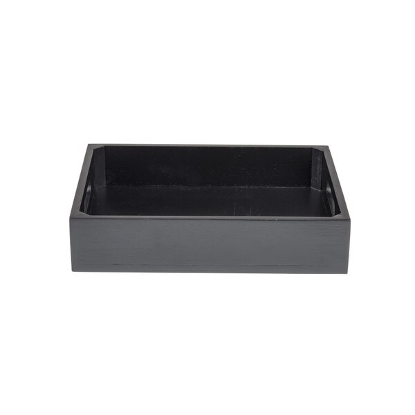 Gastronorm Display Crate, Half Size, Black, Solid Bottom